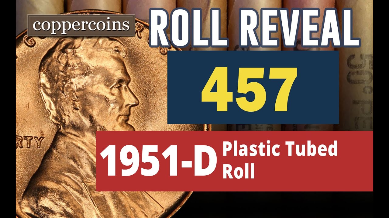 Coin Roll Hunt Reveal #457 : 1951-D Plastic Tubed Roll - YouTube