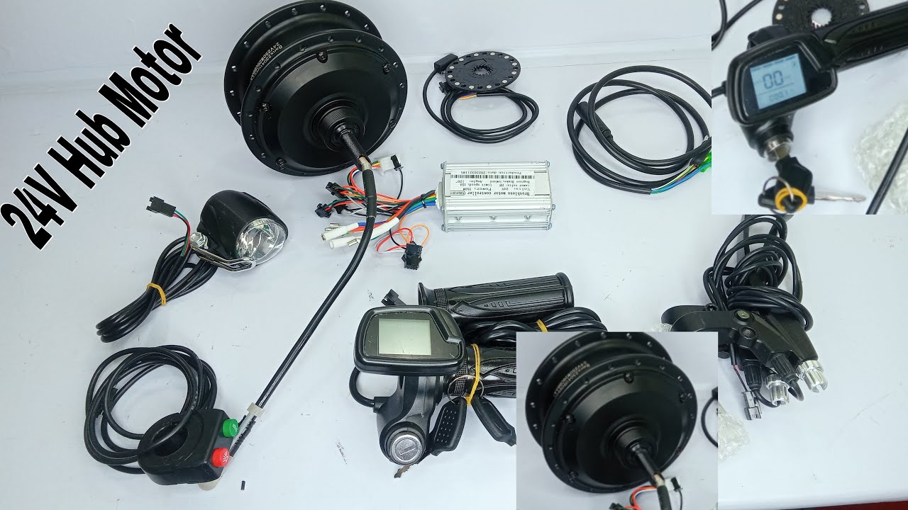 24V electric cycle hub motor kit - YouTube