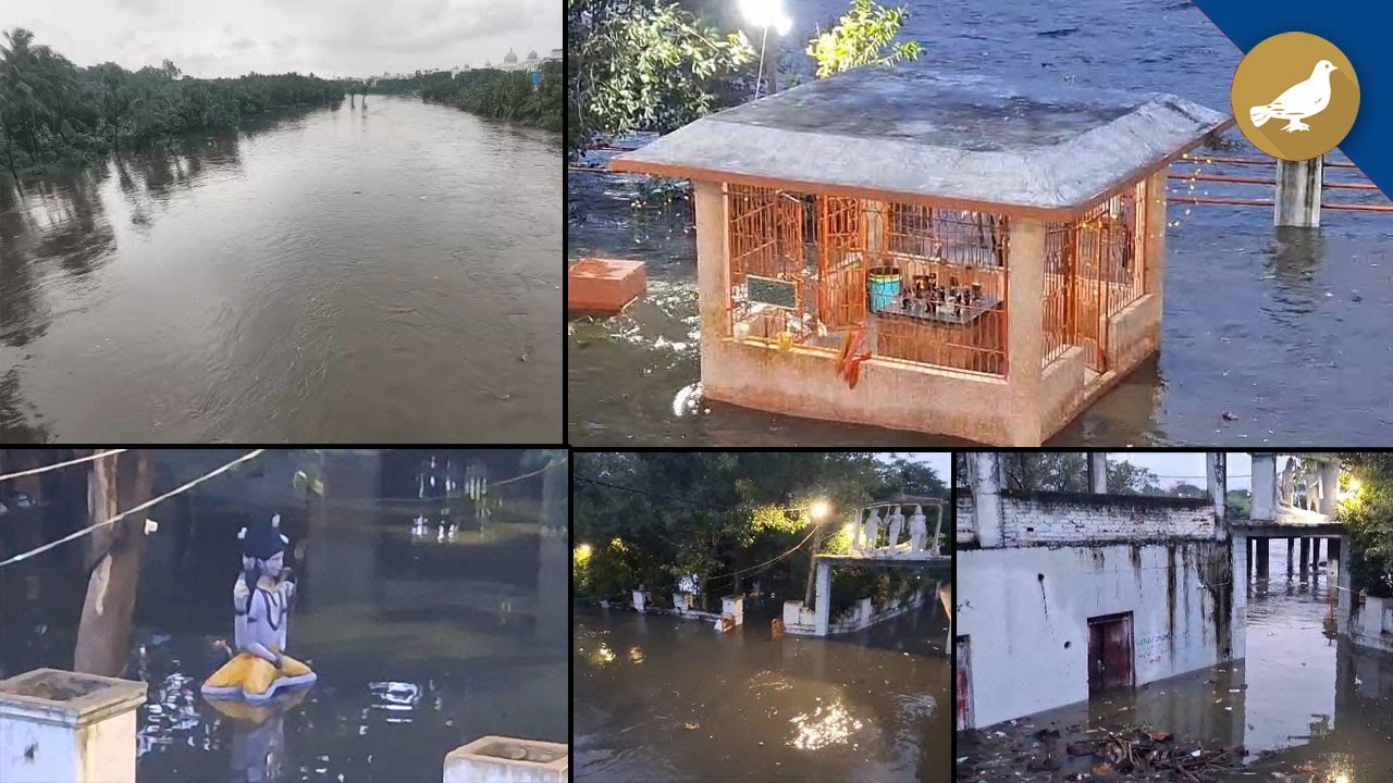 Musi River Floods After Gates open of Twin reservoirs - YouTube