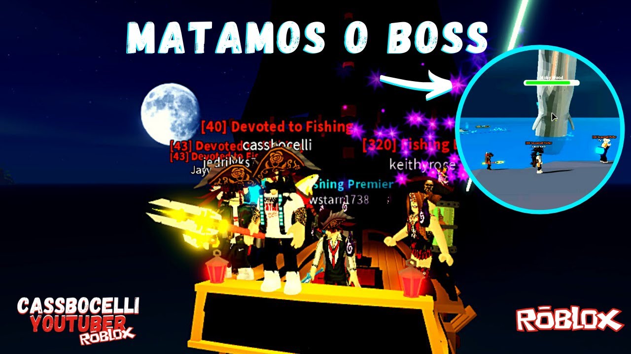 INVOCAMOS E MATAMOS O BOSS MOBY (Fishing Simulator Roblox) - YouTube