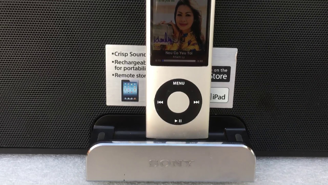 Test dock Sony RDP-T50iP ( Pin sạc cực ngon ) chơi Dock 30pin , line in ...