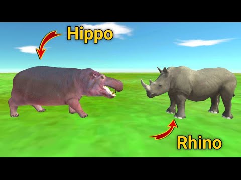 Hippo vs Rhino | who will win 🏆🤔 - YouTube