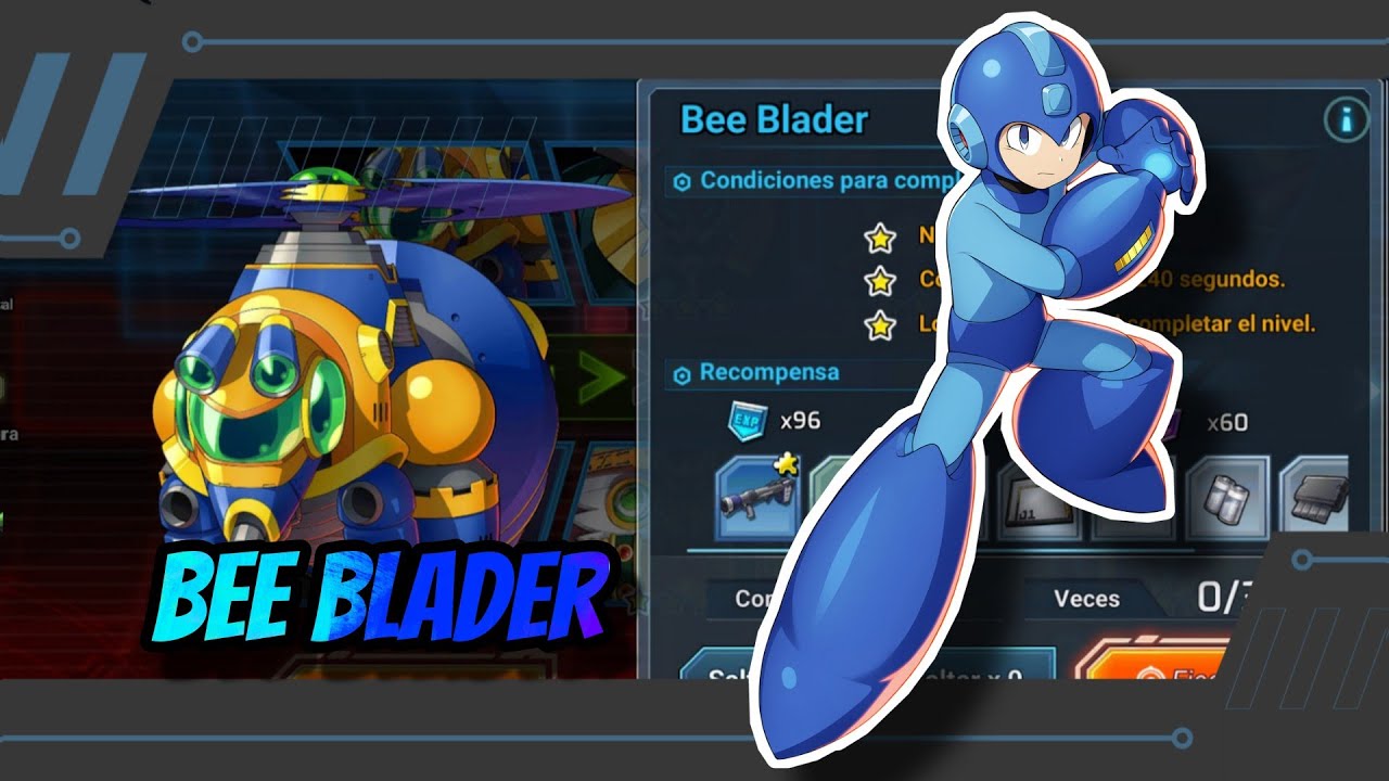 Mega Man | Bee Blader | Mega Man X DiVE | 1° Phase - YouTube