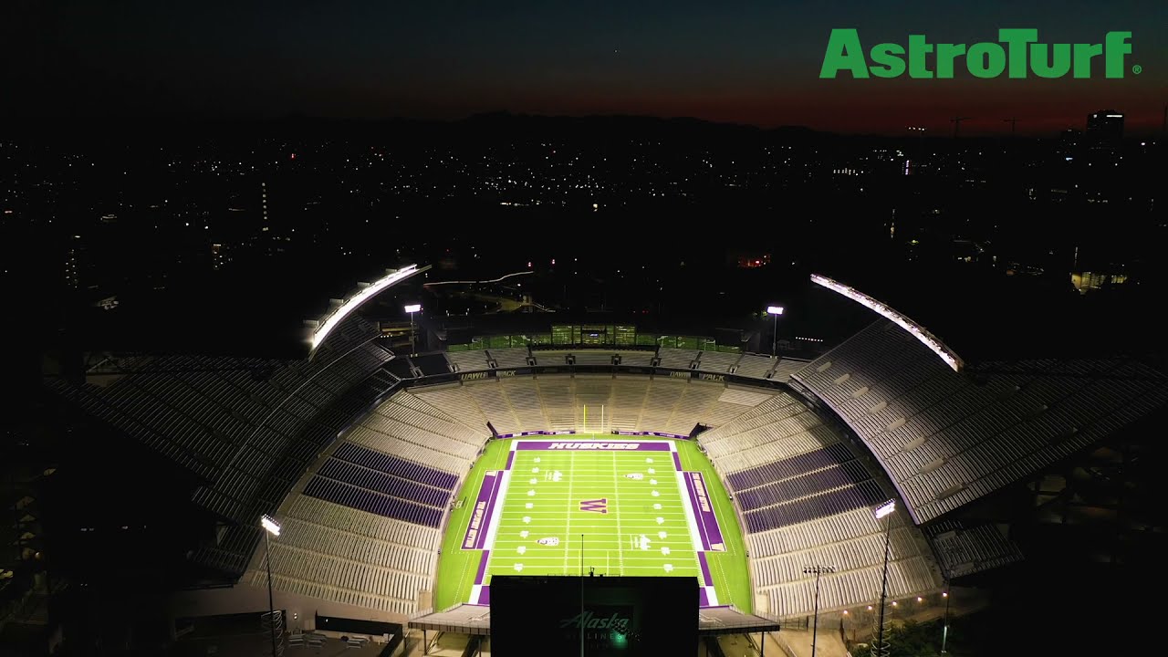 Husky Stadium At Night University Of Washington Husky Stadium