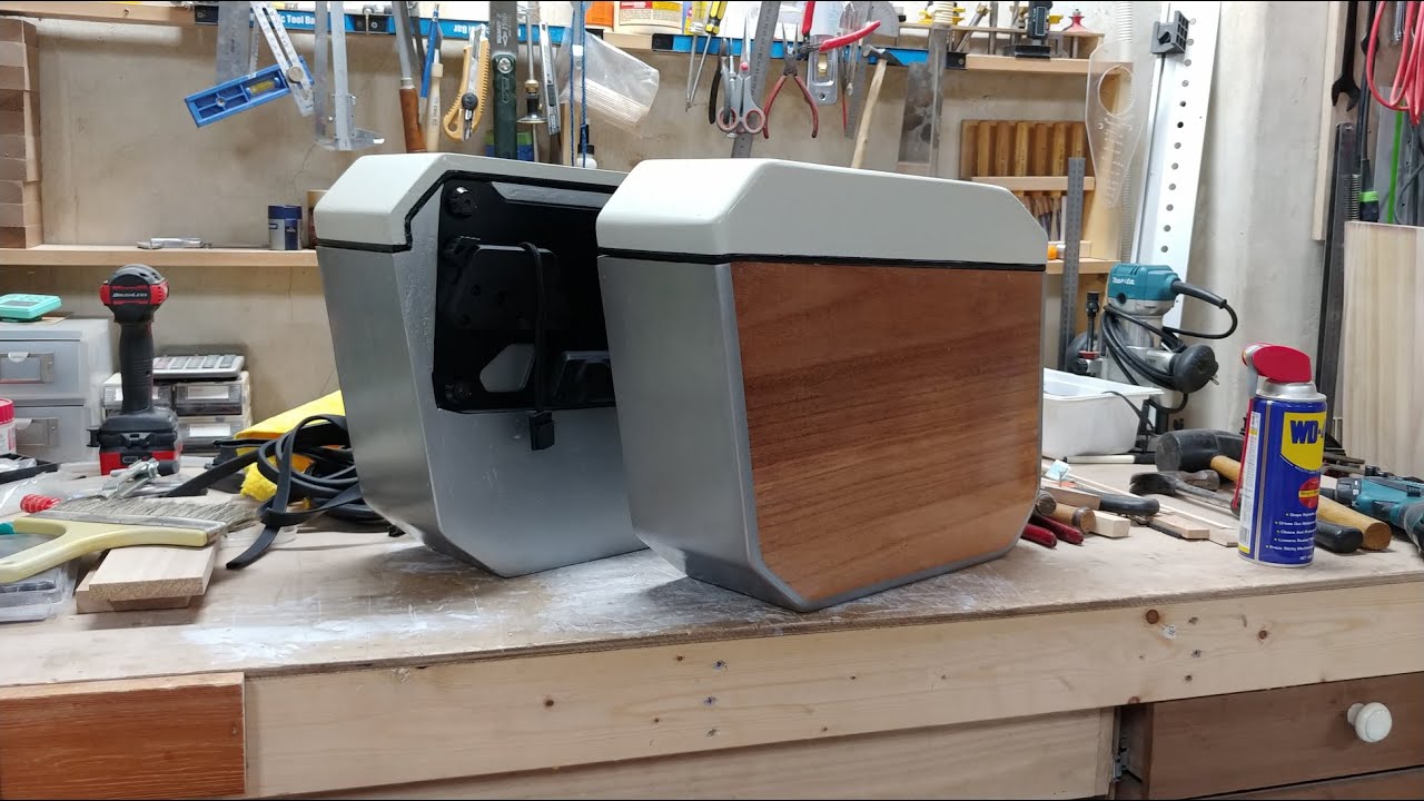 Making wooden Motorcycle pannier - YouTube