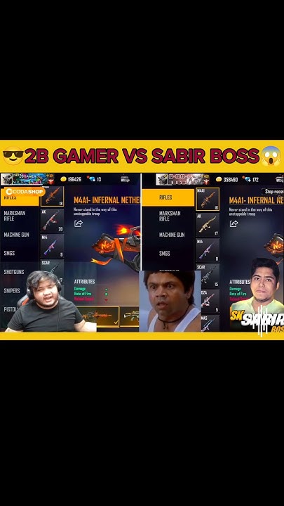 Funny Collection Versus@2B_Gamer5 @sksabir-gaming #shorts#freefiremax# ...