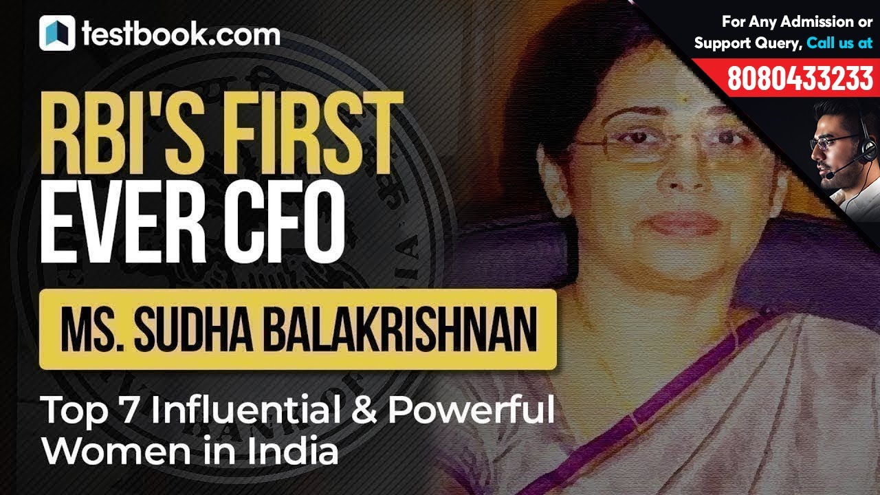 Sudha Balakrishnan | RBI's First CFO | Top 7 Influential Women in India ...