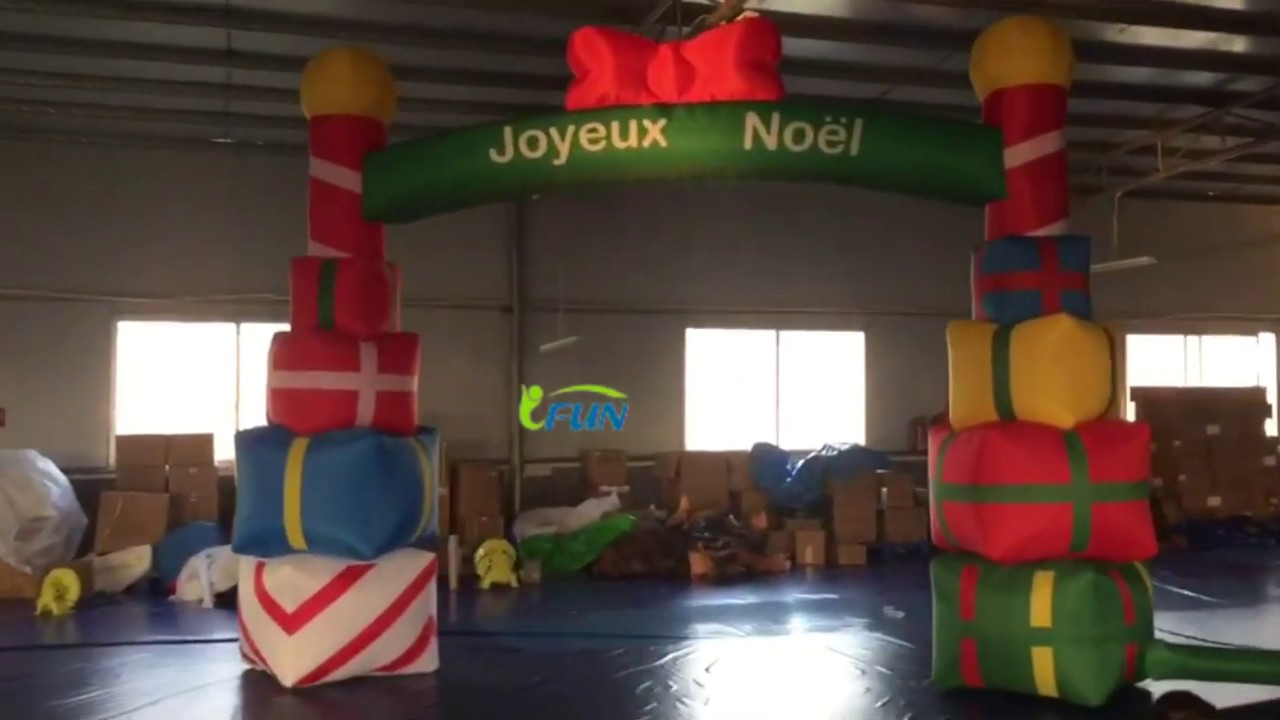 Outdoor Gift Box Design Inflatable Christmas Arch / Inflatable Archway ...