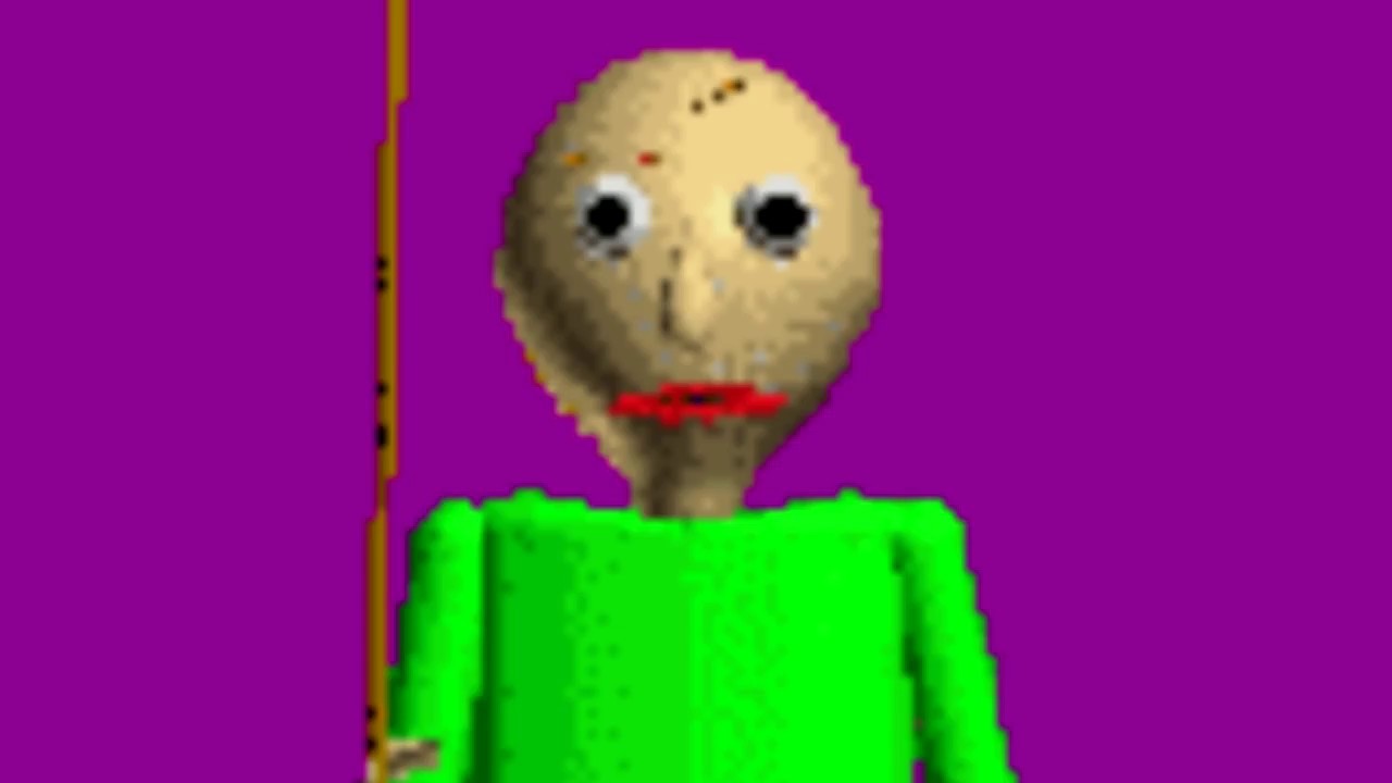 Baldi Slapping Ruler Purple Screen - YouTube
