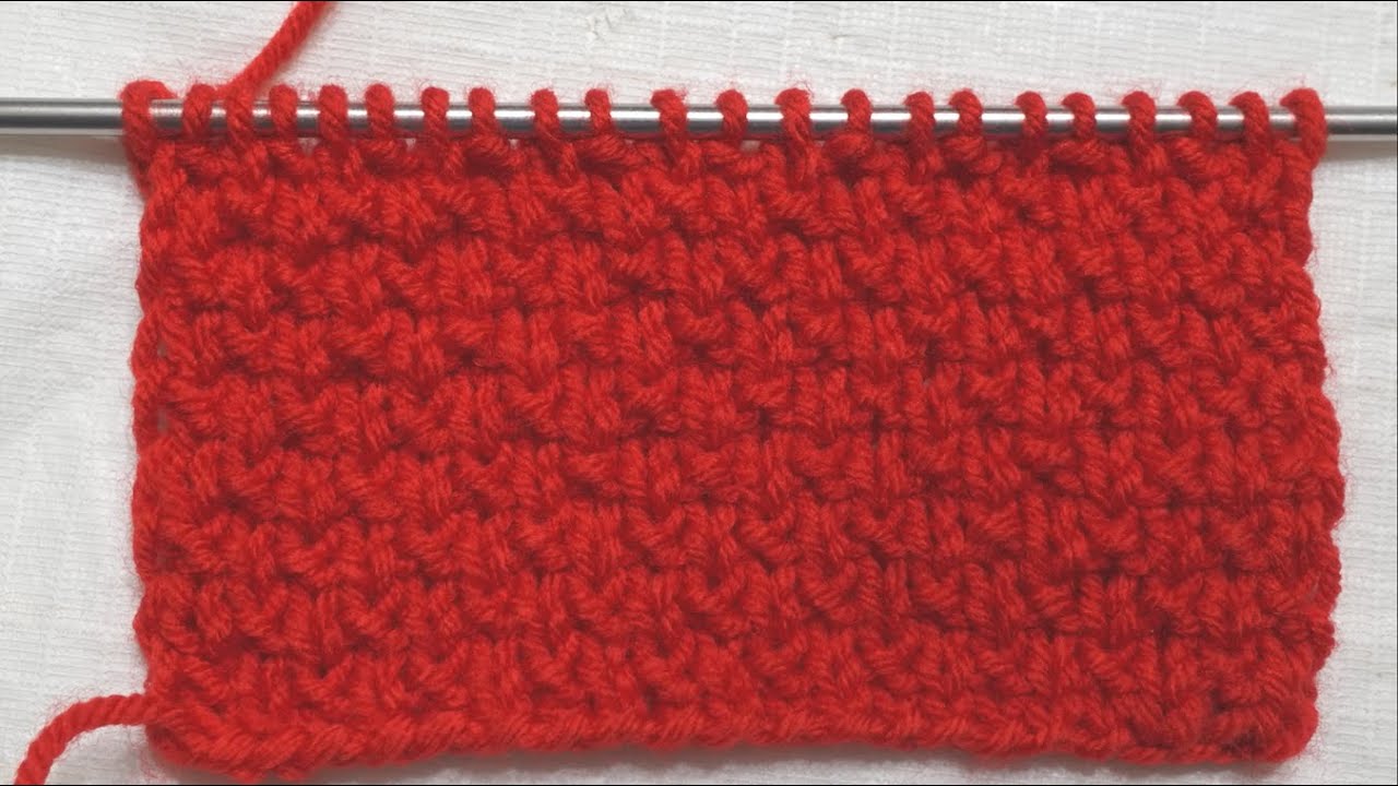 Super-Easy Stitch Pattern for Beginners - YouTube