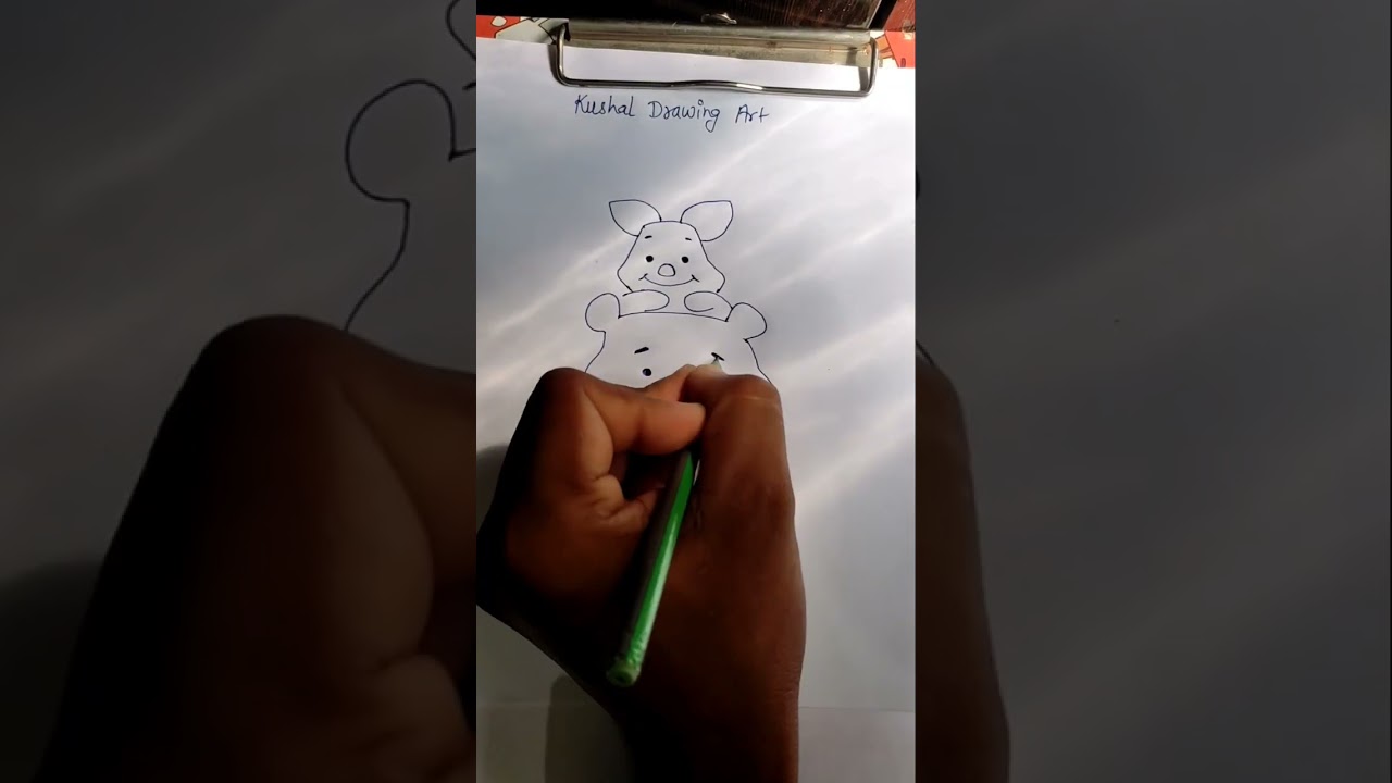 easy draw. poo bear. #viral #art #drawing #shorts #cute #poobear - YouTube