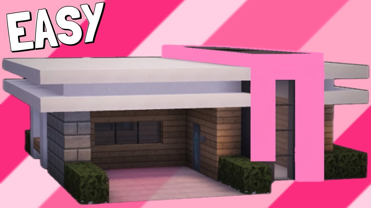 Minecraft: How To Build A Lovely Cute Girl Pink Modern House SUPER ...