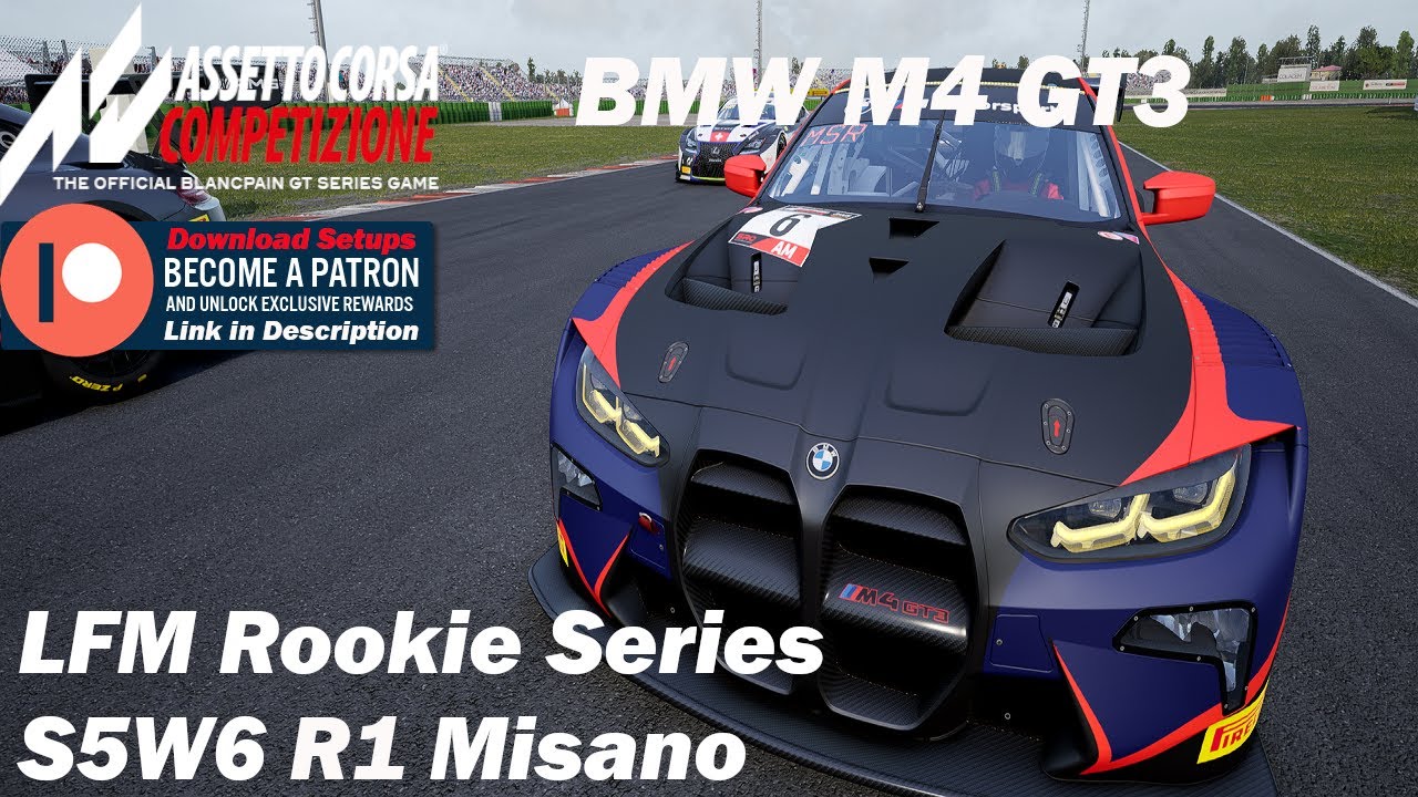 ACC LFM GT3 Rookie Series S5W6 R1 Misano Setups Available - YouTube