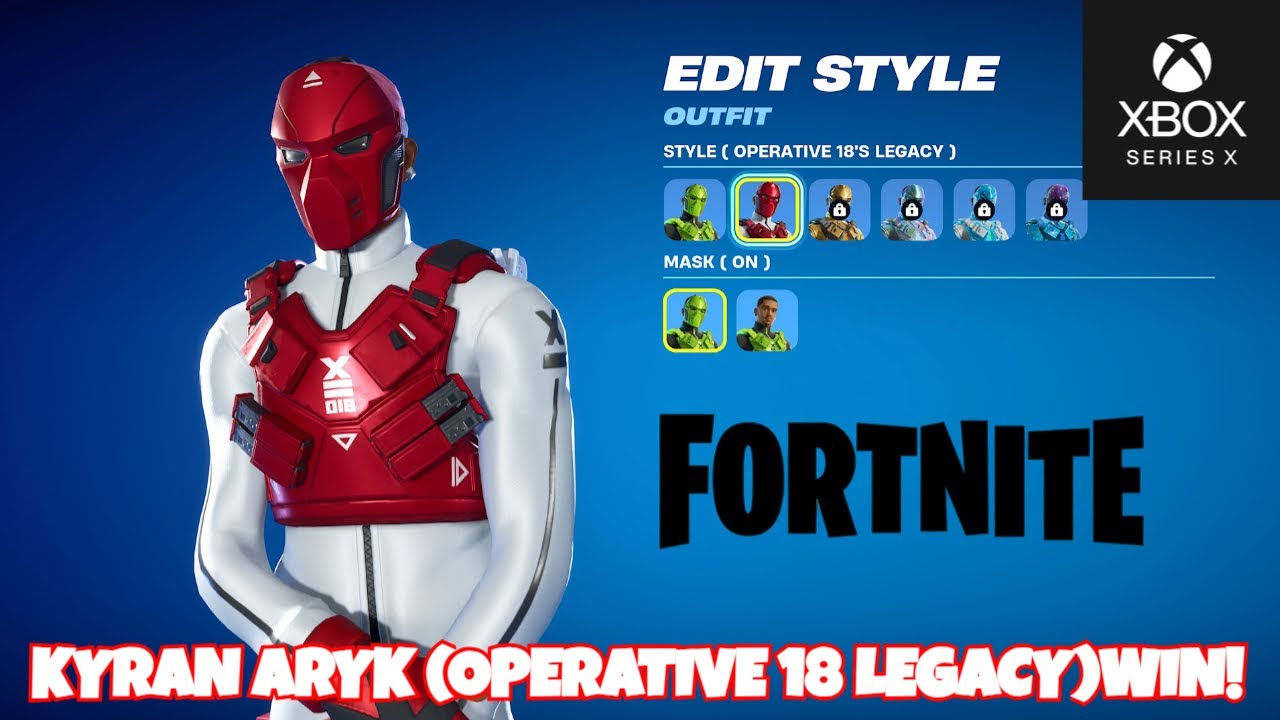 FORTNITE KYRAN ARYK (OPERATIVE 18 LEGACY)WIN! XBOX CHAPTER 6 SEASON 1 ...