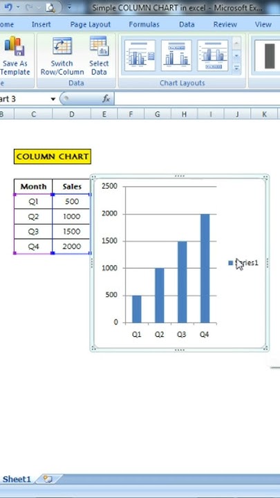 How to create simple CHART in excel | Bar Chart | Graph #shorts #excelshorts - YouTube