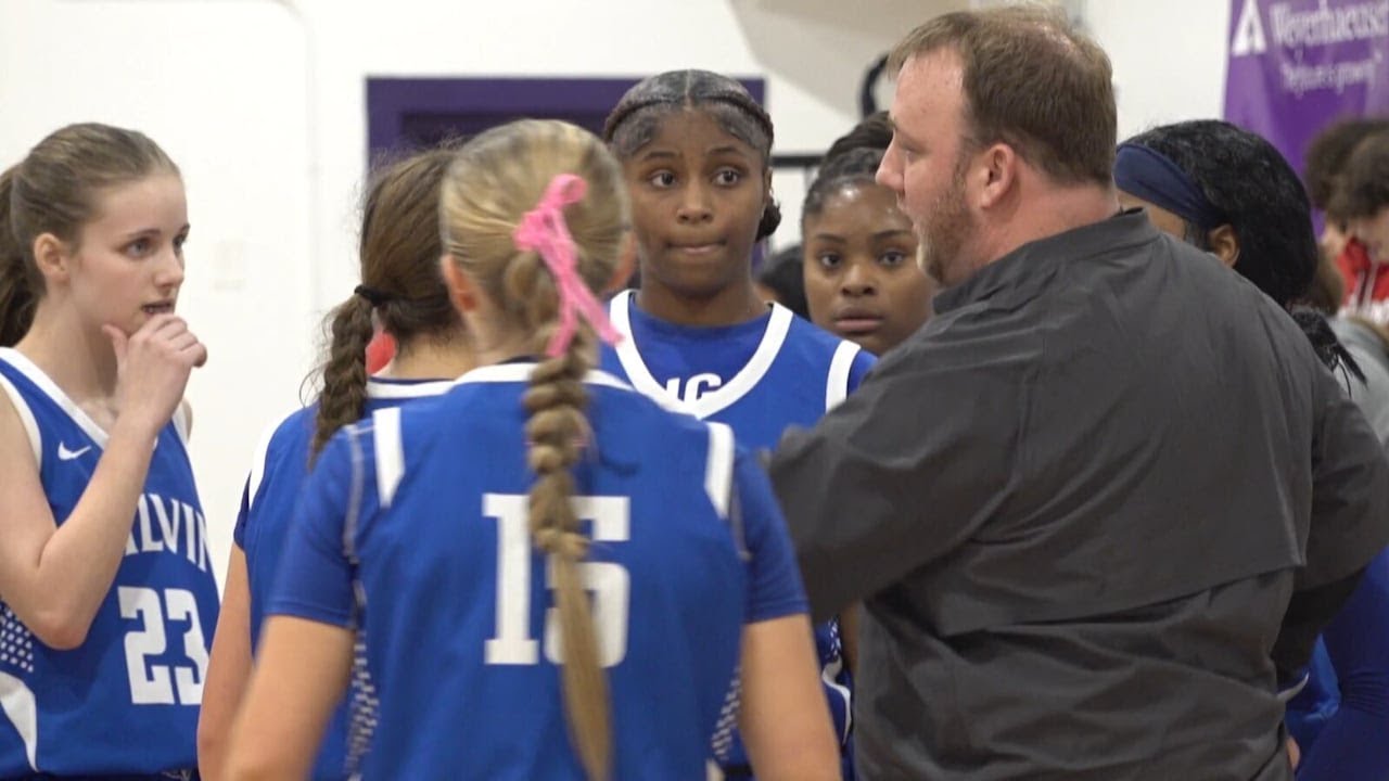 Calvin Lady Cougars win over Montgomery - YouTube