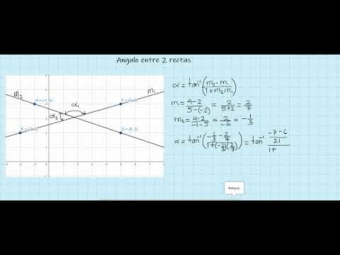Ángulo entre 2 rectas - YouTube