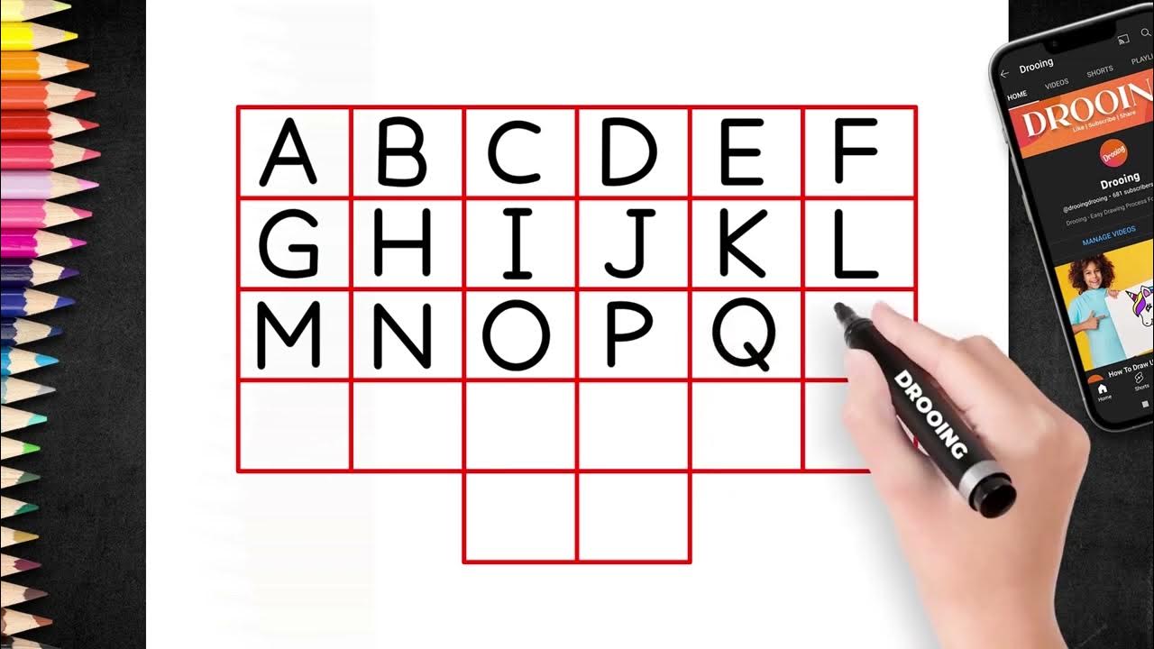 How To Write ABC on Chart | ABCD Practice For Kids & Toddlers | Drooing ...