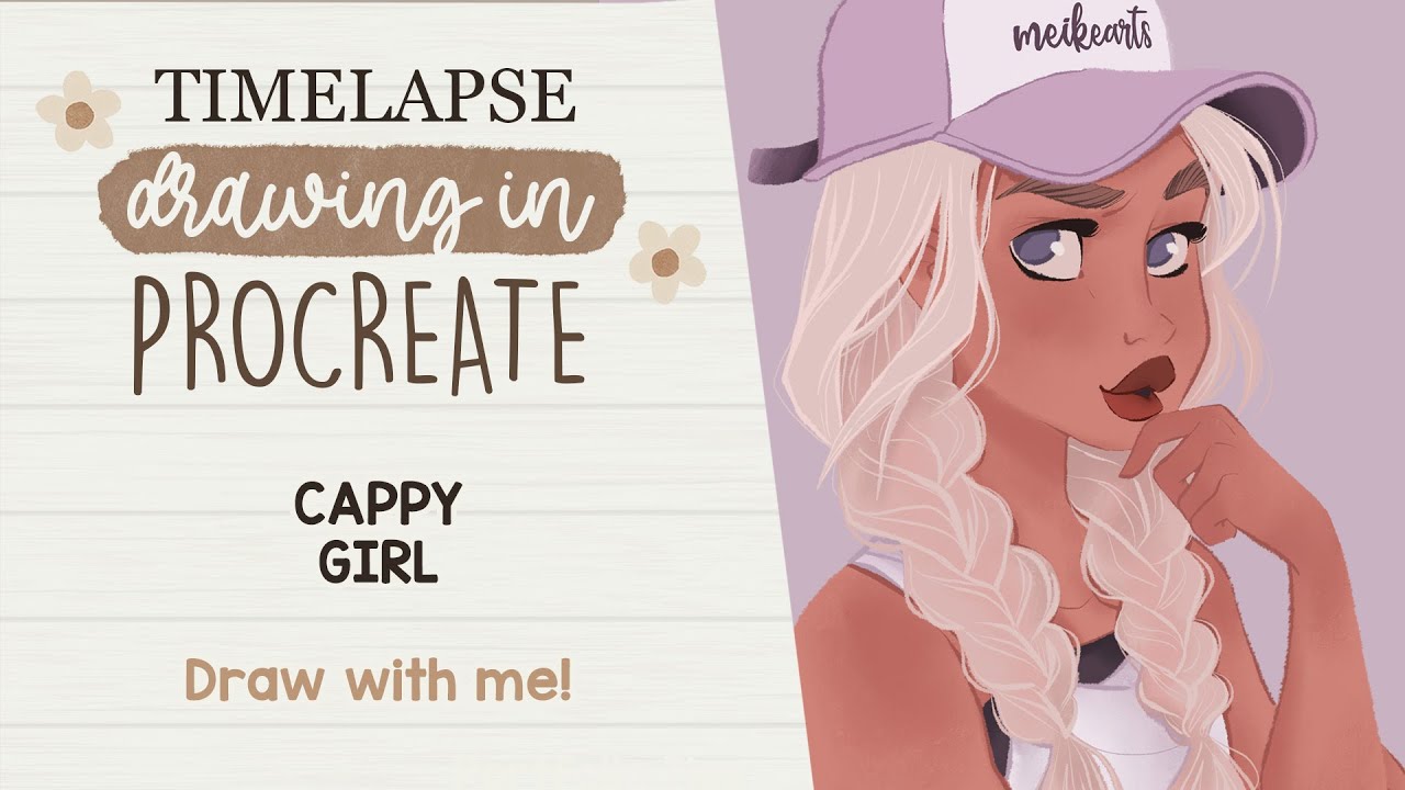 iPad Pro Speed Painting in Procreate CAPPY GIRL - YouTube