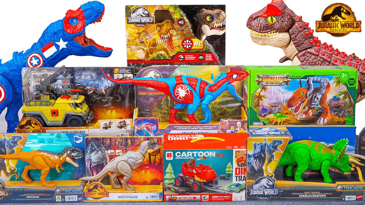 Jurassic World Unboxing Review | Frenzy T-Rex RC, Indominus Rex ...