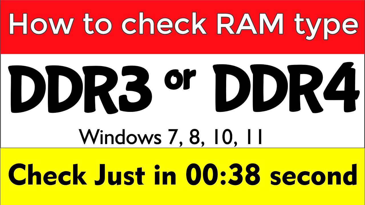 How to check the RAM type DDR3 or DDR4 in Windows 7, 8, 10, 11 | how to ...
