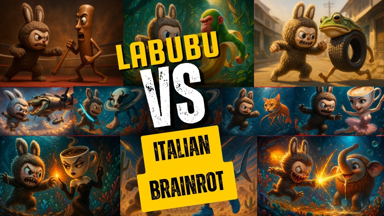 🔥 Labubu vs Italian Brainrot | Ultimate Meme Clash - YouTube