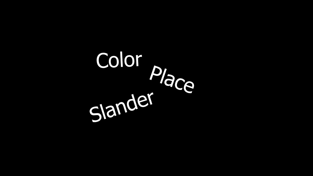 Color place slander - YouTube