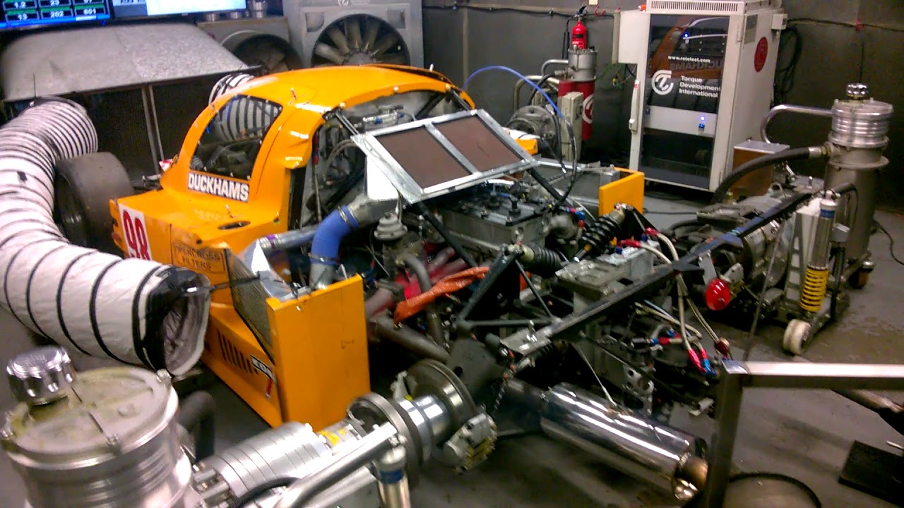 1985 Tiga GC285 bdt turbo group C on the hub dyno getting mapped - YouTube