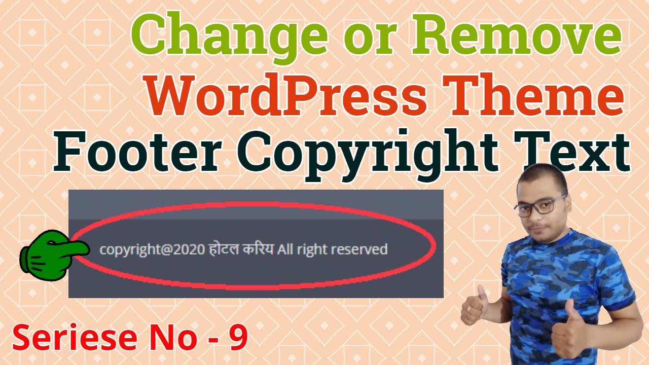 How To Change Footer Copyright Text In Any WordPress Theme Replace Or Remove Theme Footer Sr How To Change Footer Copyright Text In Any WordPress Theme Replace Or Remove Theme Footer Sr