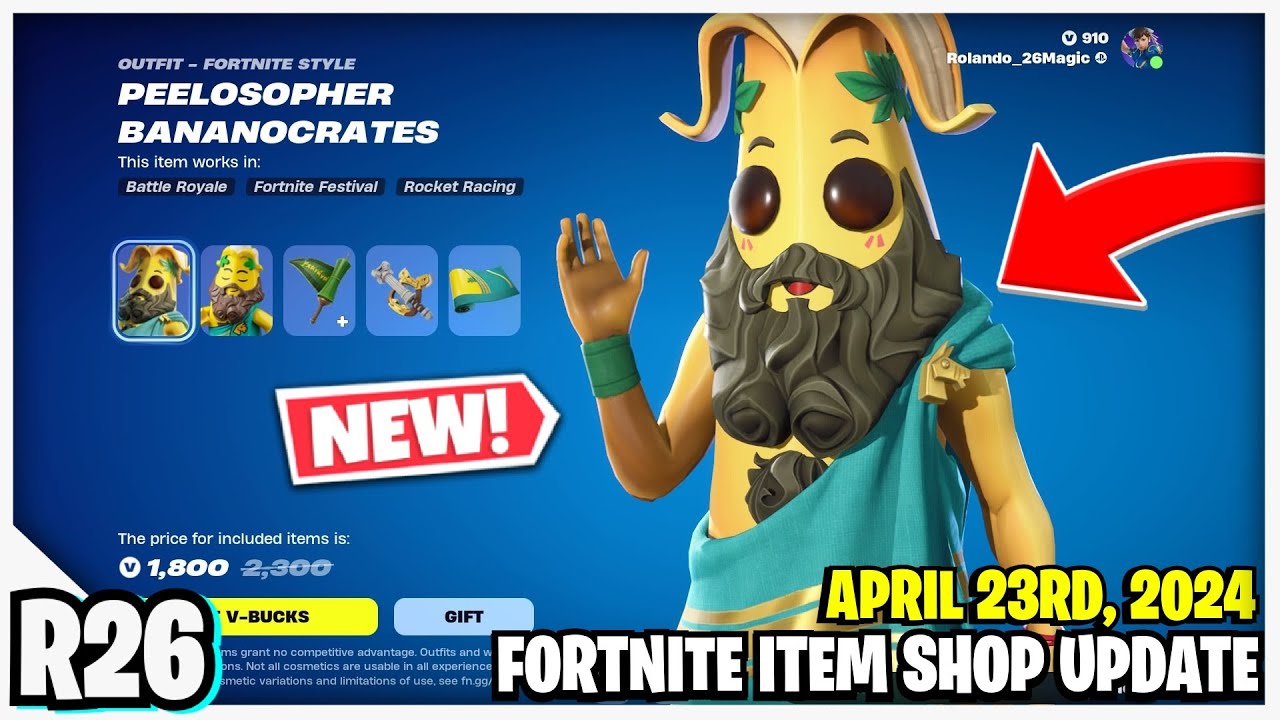 Fortnite Item Shop *NEW* PEELOSOPHER SKIN & PERSEUS’S LEVEL UP QUEST ...