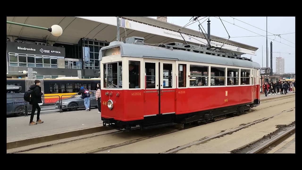 Warszawa, tramwaj typu K z 1940r. "Berlinka", przejazd jako nauka jazdy ...