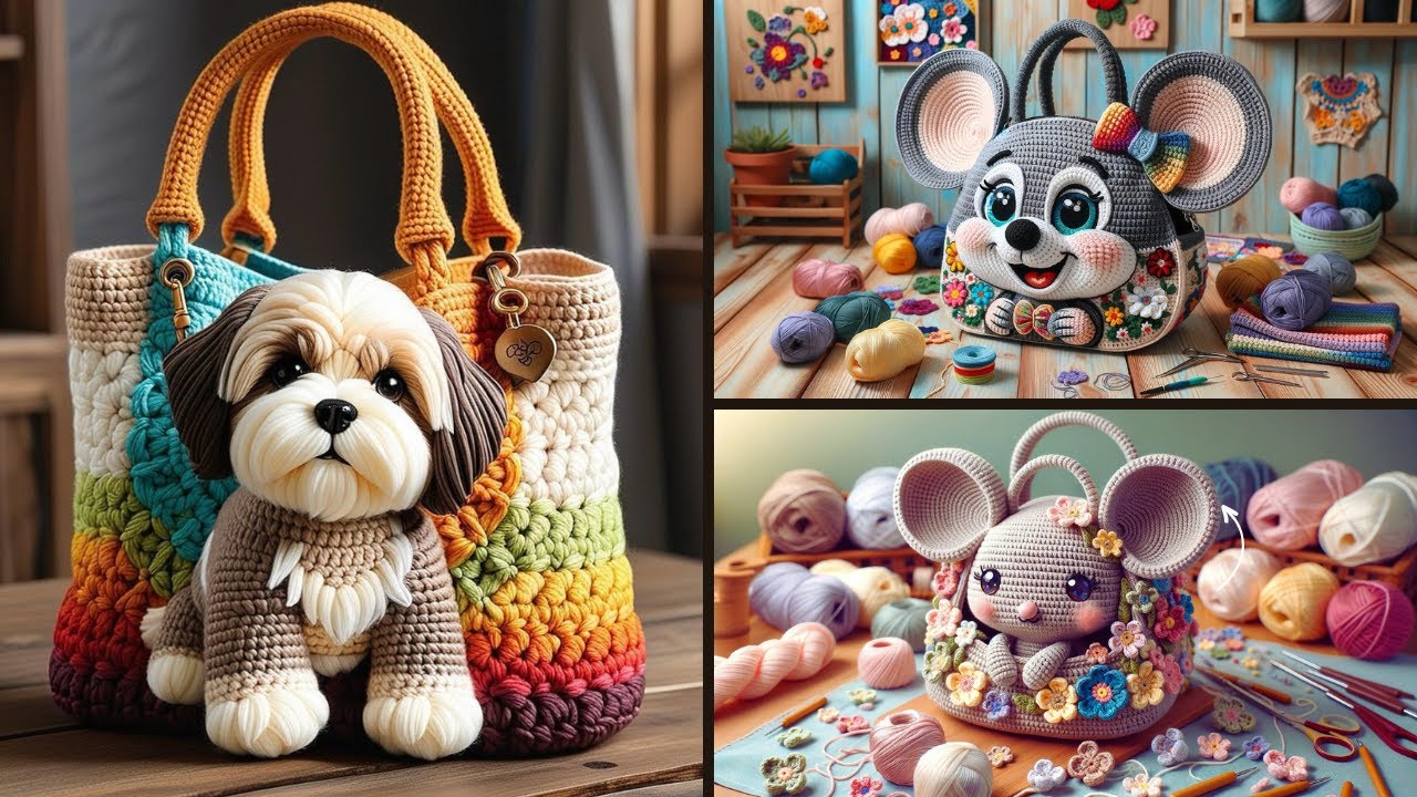 Very beautiful crocheted bag ideas, crocheted backpack ideas - YouTube