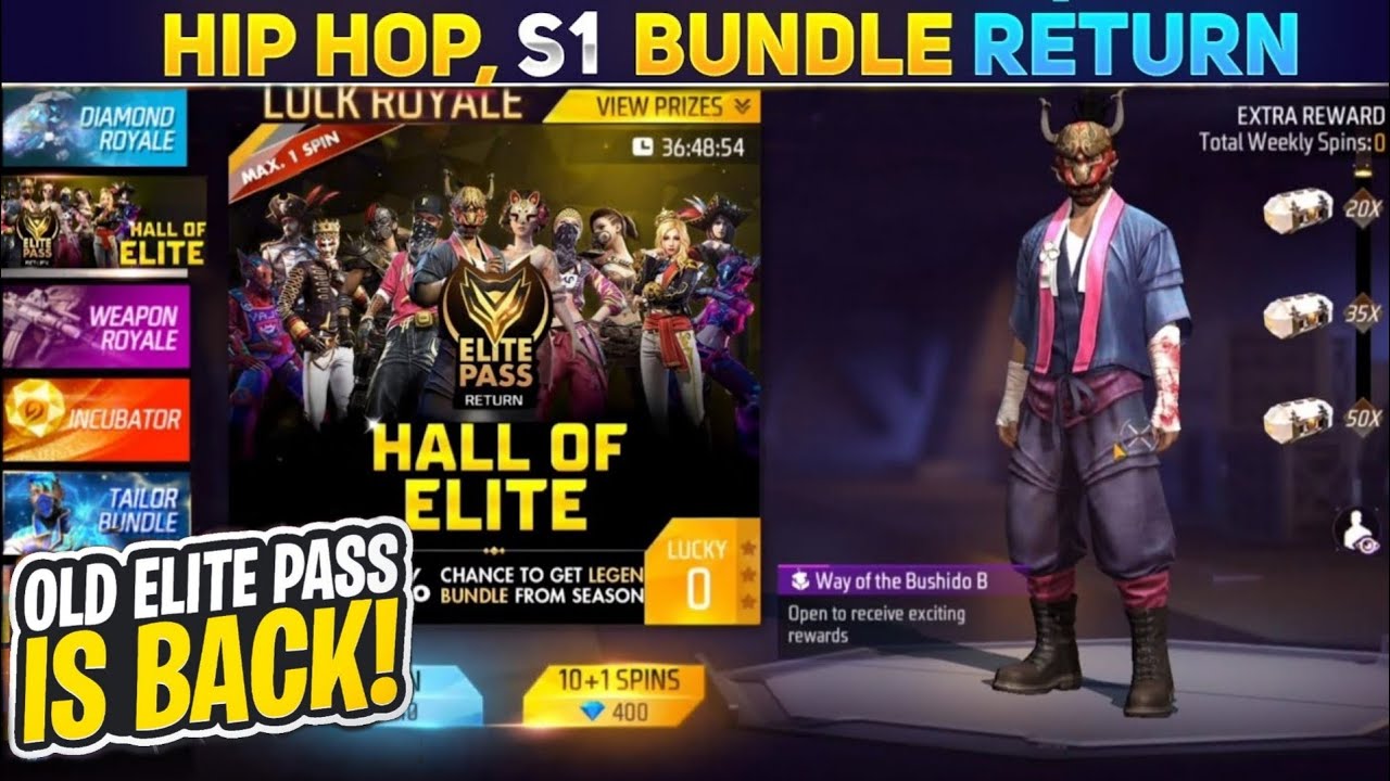 Hip-Hop Bundle Return Confirm Date Free Fire | Sakura Bundle Return ...