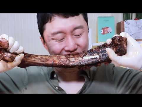 역대급 통 먹방! 통 소갈비 리얼사운드 소리 먹방 b^^d～MUKBANG～Super Beef Rib Eating Sounds ASMR 牛カルビ焼き sườn bò