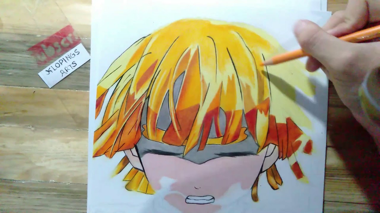 Speed Drawing : Thunder Breathing of Zinetsu l Demon Slayer - YouTube