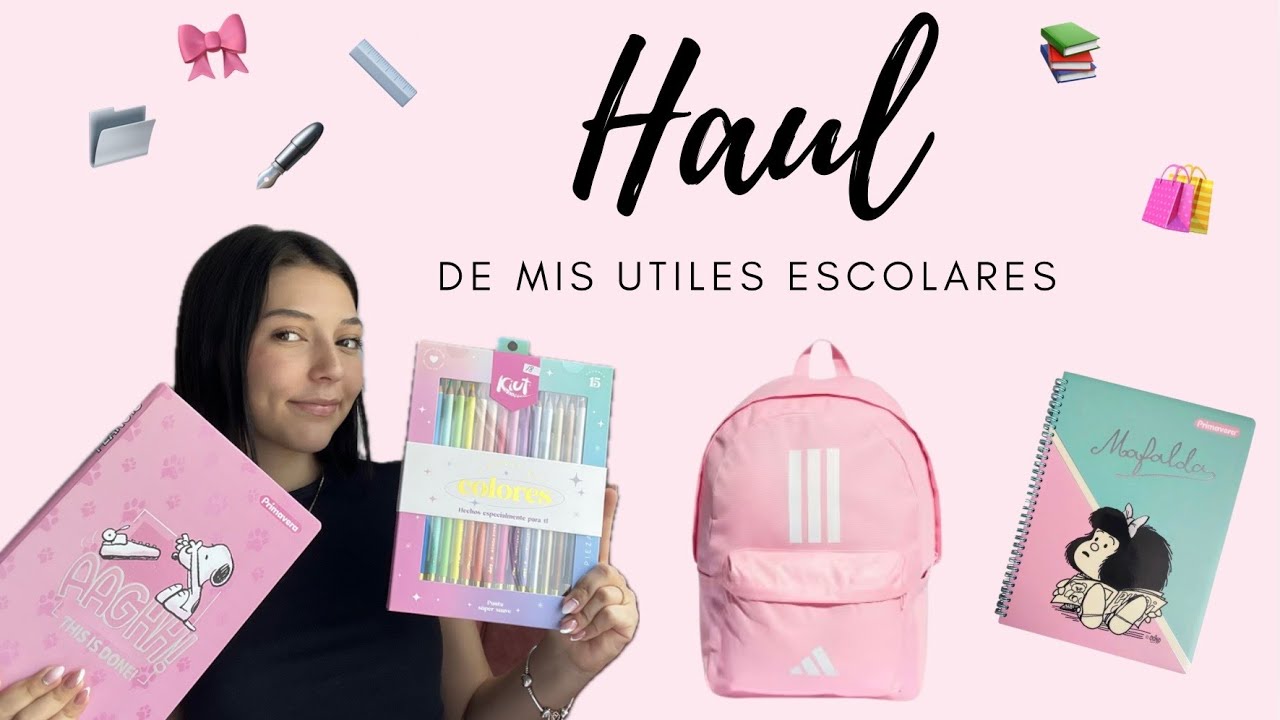 Haul de mis útiles escolares - YouTube