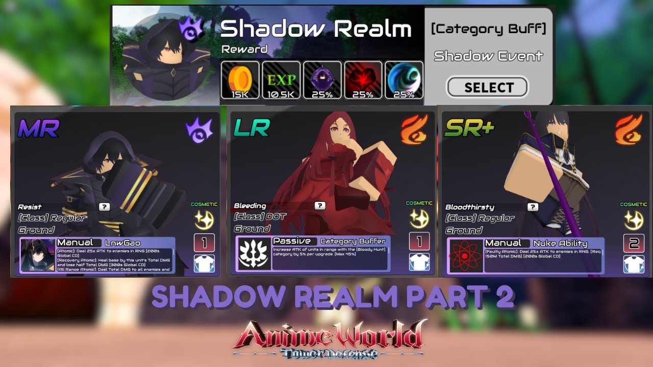 Get Ready For The Shadow Realm Part 2 Update In Anime World Tower ...