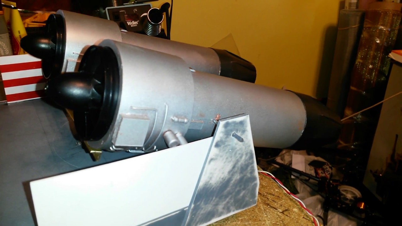 1/16 Big Wind jet engine elevation test - YouTube