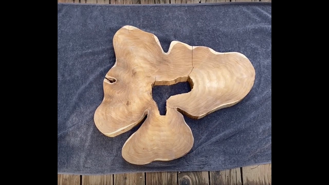 Day 1 Teak/Resin Accent River Table Part 1 - YouTube