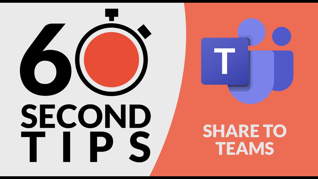 Share to Teams - First Digital's 60 Second Tips - YouTube
