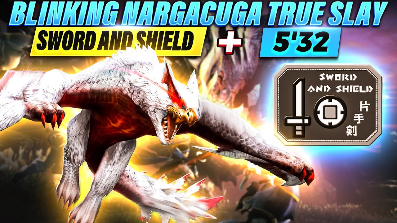 [MHF-Z] Blinking Nargacuga - True Slay 5'32 | Sword and Shield - YouTube