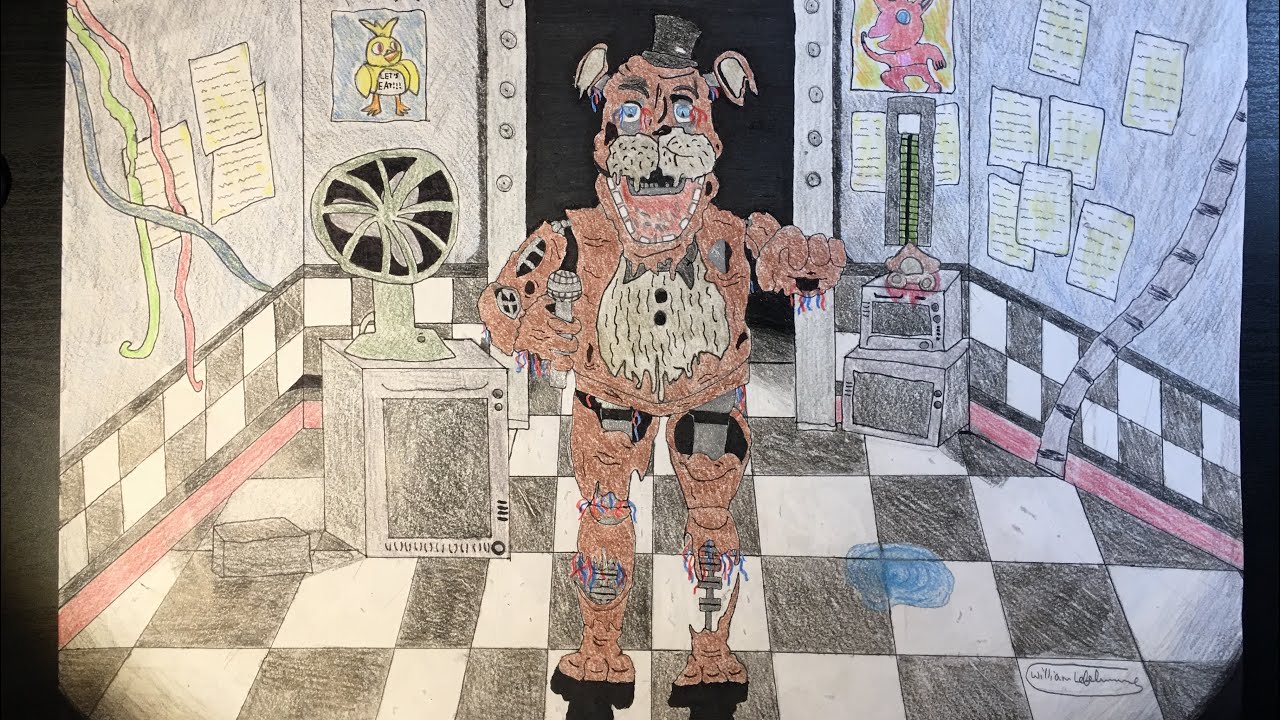 Draw rotten Freddy (Fredbear and Friends: Left to rot) - YouTube