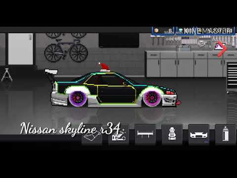 Pixel car race แต่ง Nissan skyline r34 เวอร์ชั่น Christmas - YouTube
