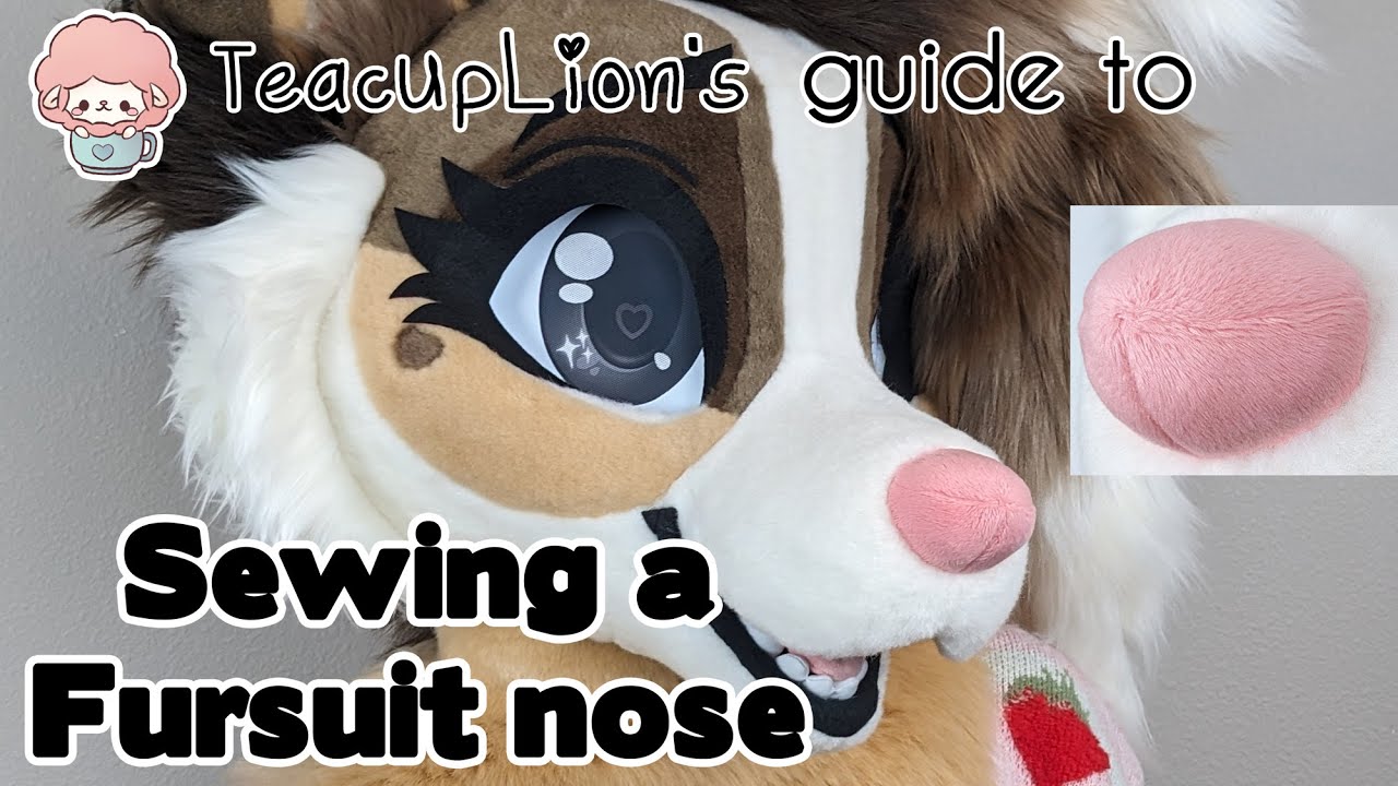 How to sew on a fursuit nose perfectly - YouTube