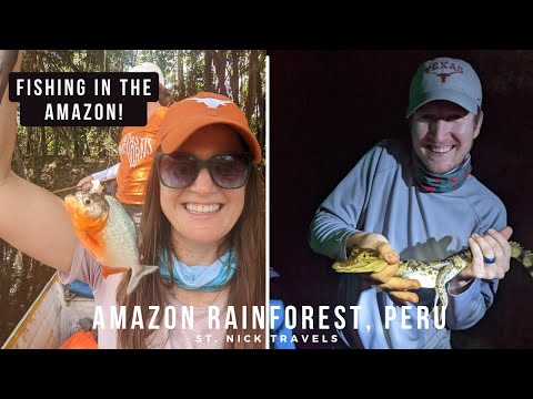 Fishing for piranhas and then SWIMMING in the Amazon River!