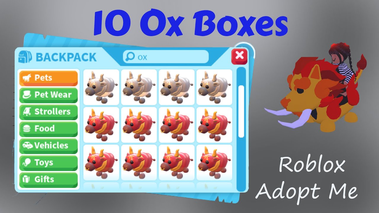Roblox Adopt Me **Opening 10 Ox Boxes** ♥︎Layla Land♥︎ - YouTube