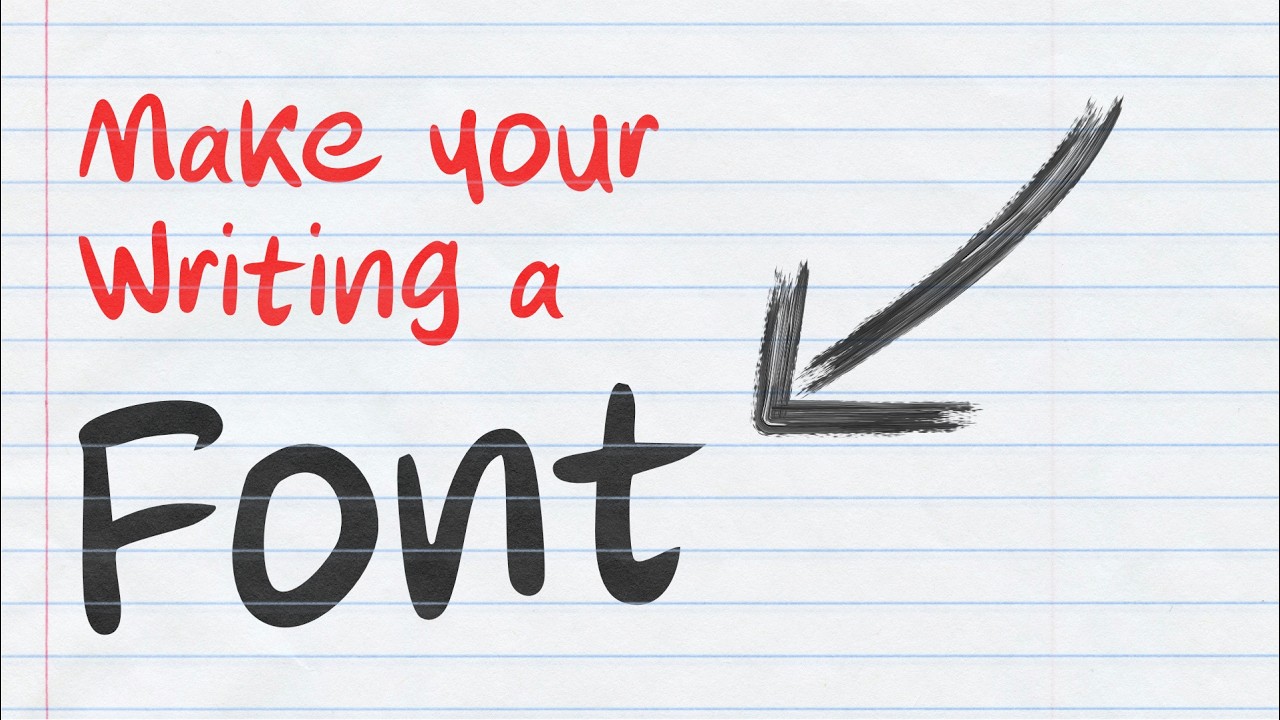 This Is How You Turn Handwriting Into a Font - YouTube