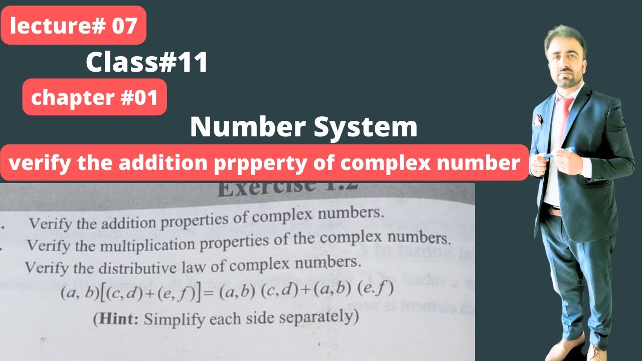 verify the addition and distributive prpperty of complex number # ...