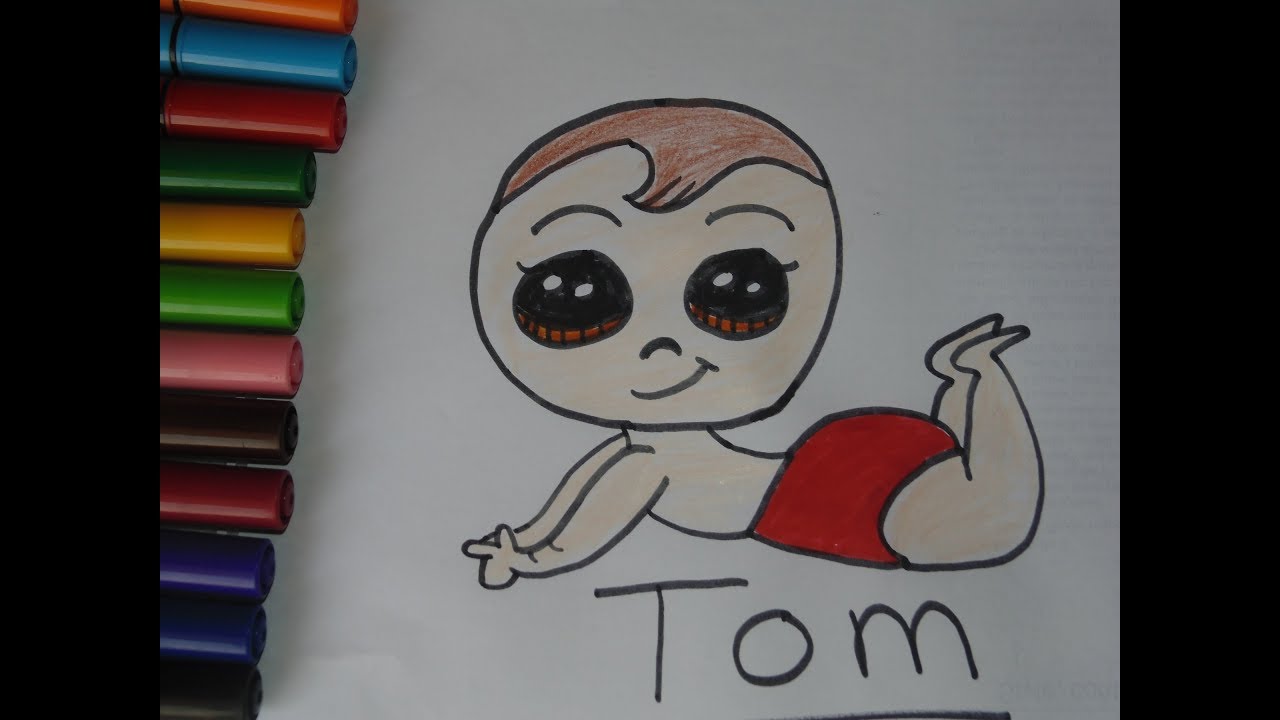 How to draw a beautiful baby for kids| kids drawing and coloring - YouTube