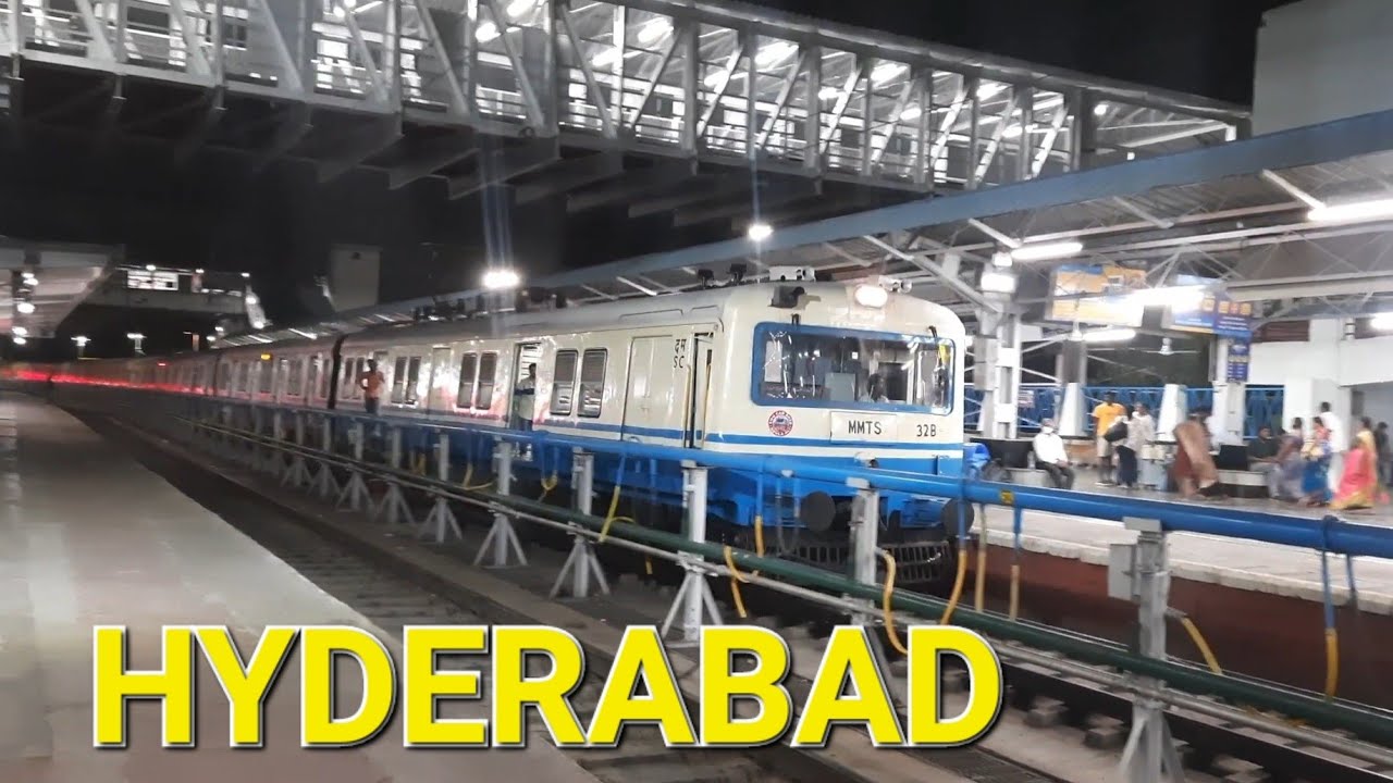 Hyderabad MMTS ( Multi Modal Transport System ) Train Entering ...